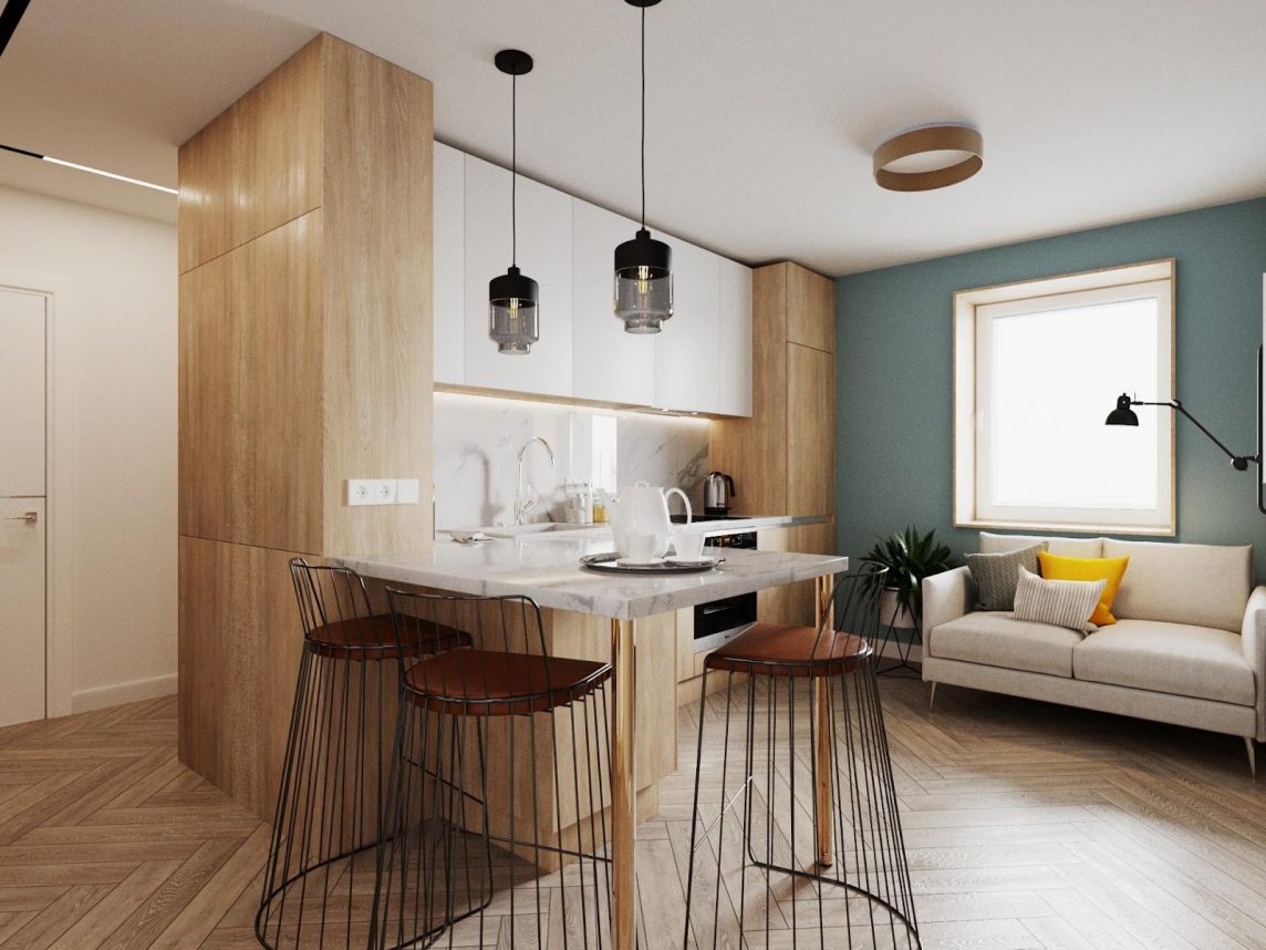 Cách để thiết kế căn hộ 40m2 1 phòng ngủ đầy ấn tượng - WEDO.COM.VN